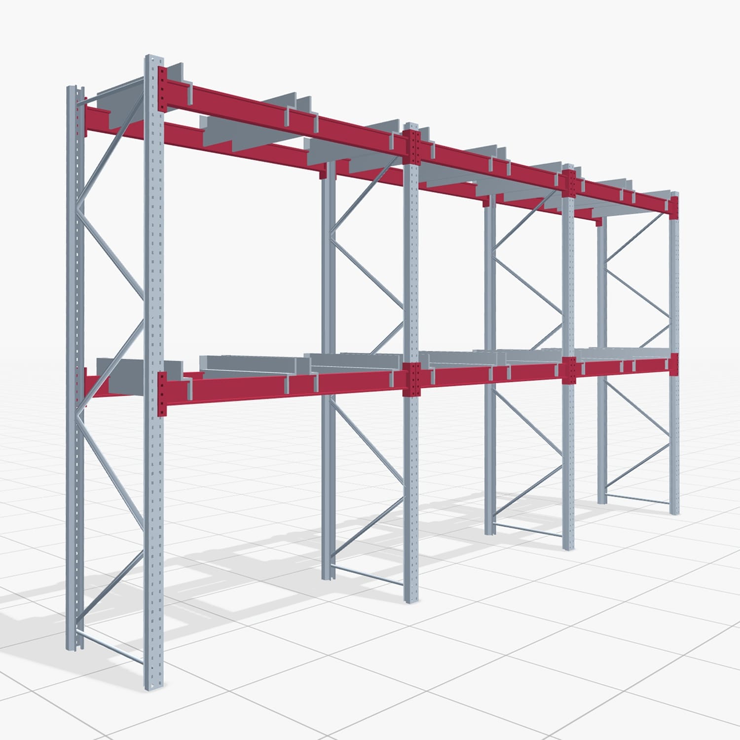Palettenregale PRX 1000, Gitterbox, H: 3.100 mm, B: 5.740 mm