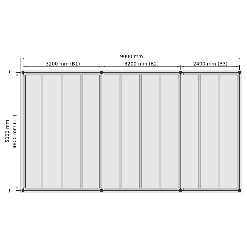 Lagerbühnen LBX 8000 Rechteck, B: 9.000 mm, T: 5.000 mm